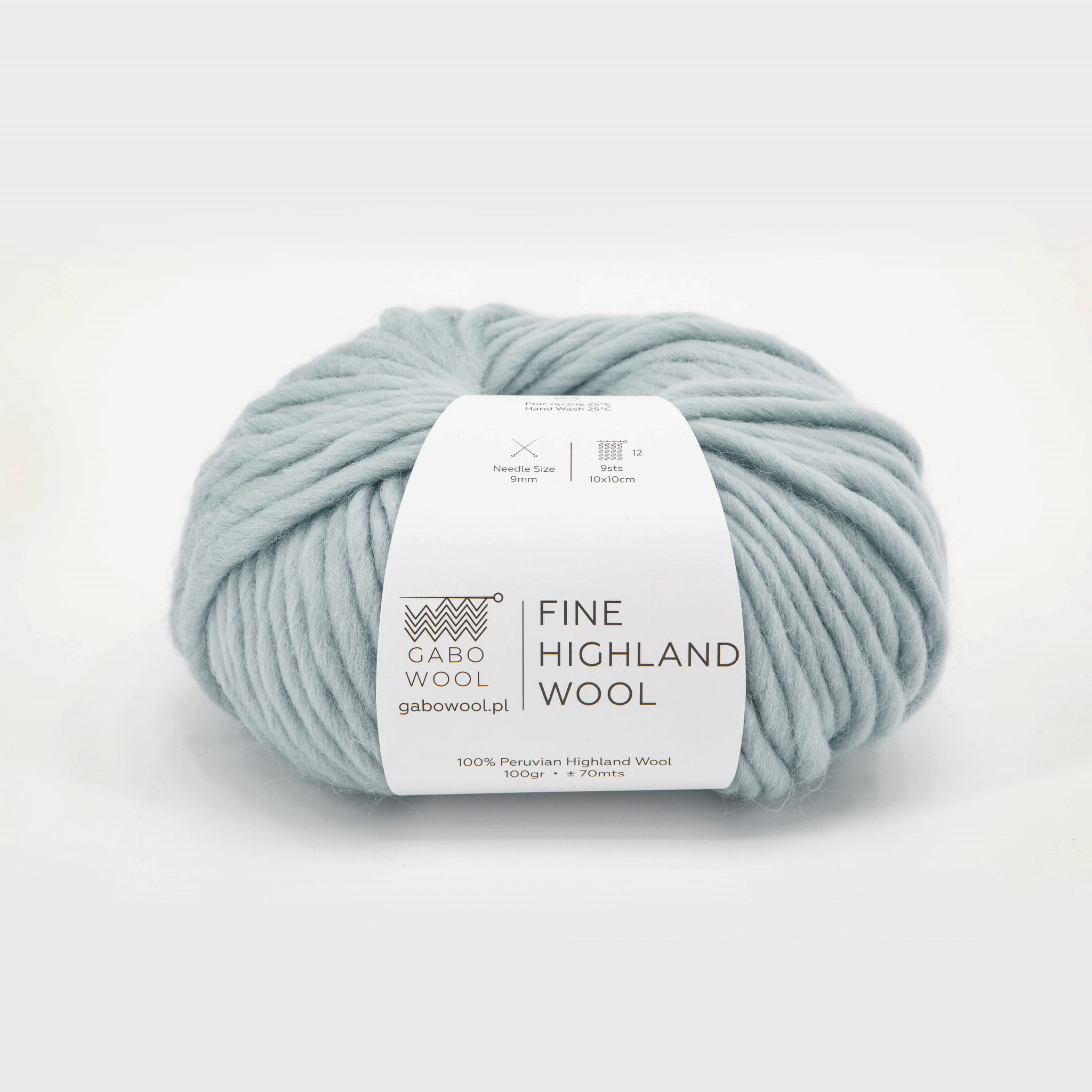 Włóczka GABO WOOL Fine Highland Wool 8726 - akwamaryna Włóczykijki