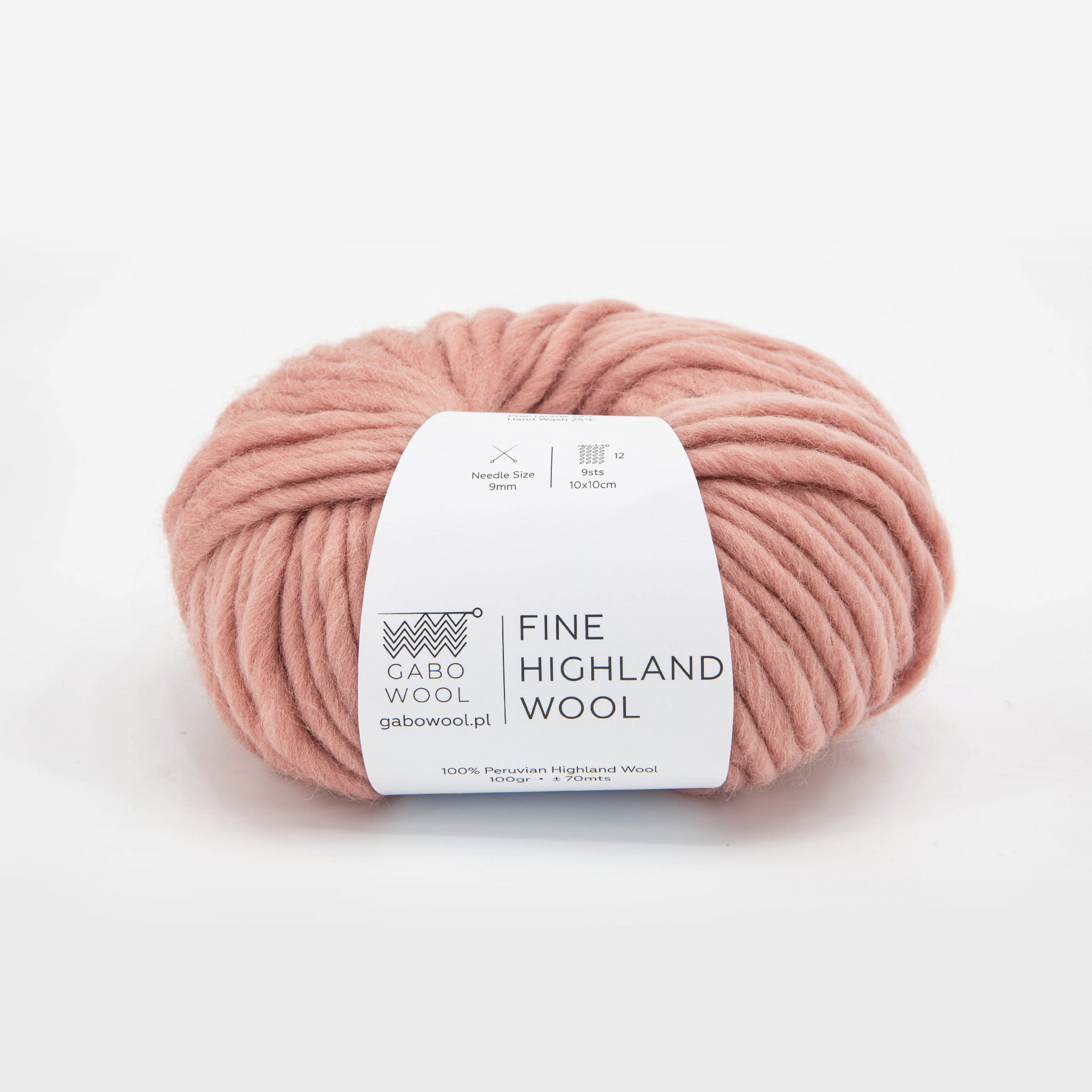 Włóczka GABO WOOL Fine Highland Wool 8384 - łososiowy Włóczykijki