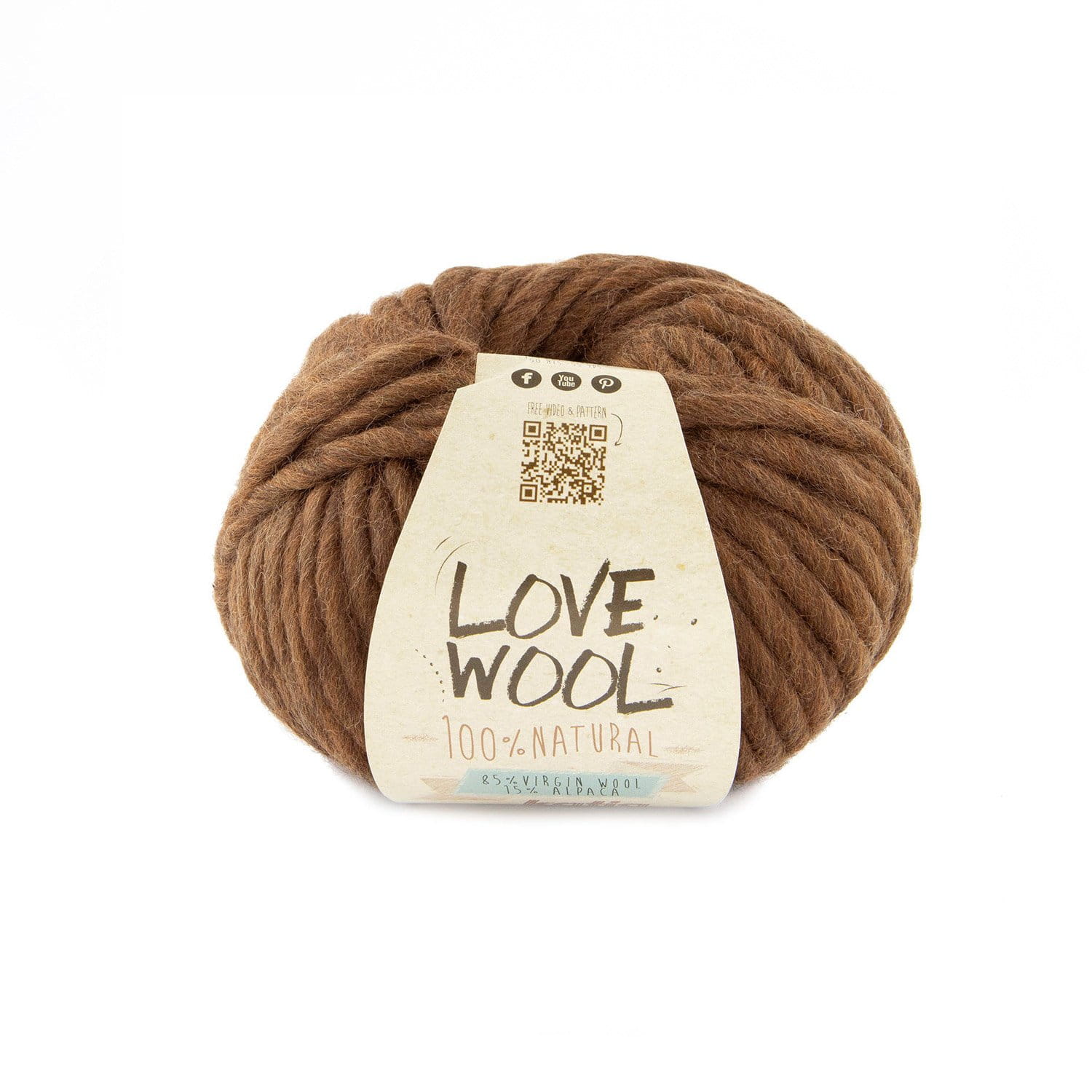Włóczka KATIA Love Wool 131 - brązowy Włóczykijki