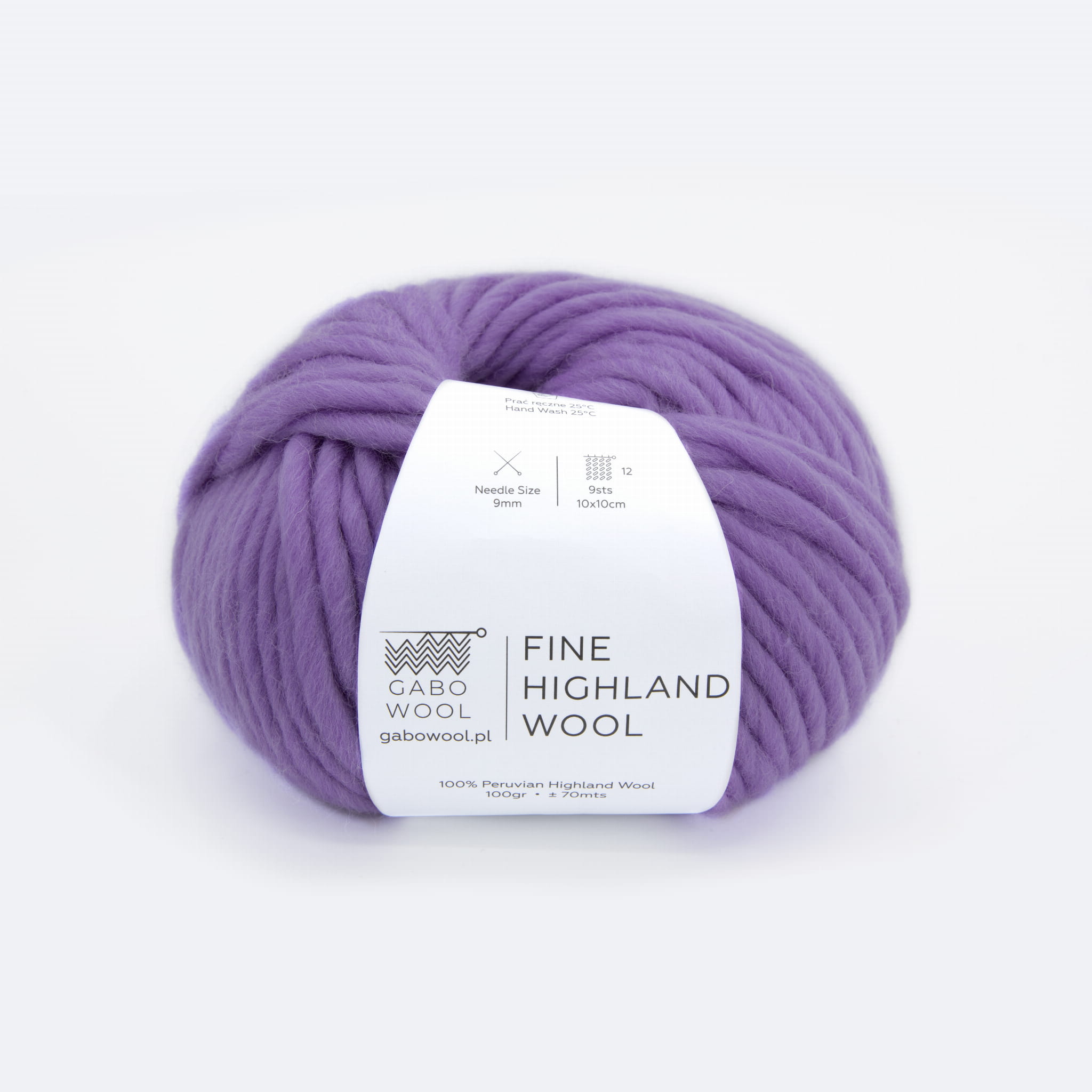 Włóczka GABO WOOL Fine Highland Wool 2818 - lawenda Włóczykijki